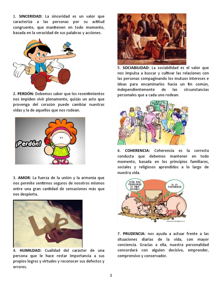 50 Valores | PDF | Amor | Actitud (psicología)