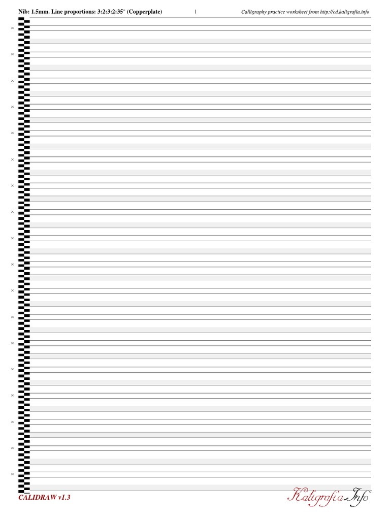 Calidraw V1.3: Calligraphy Practice Worksheet From HTTP://CD ...