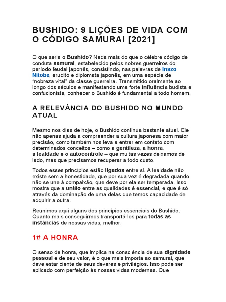 Bushido | PDF | Samurai | Bushido
