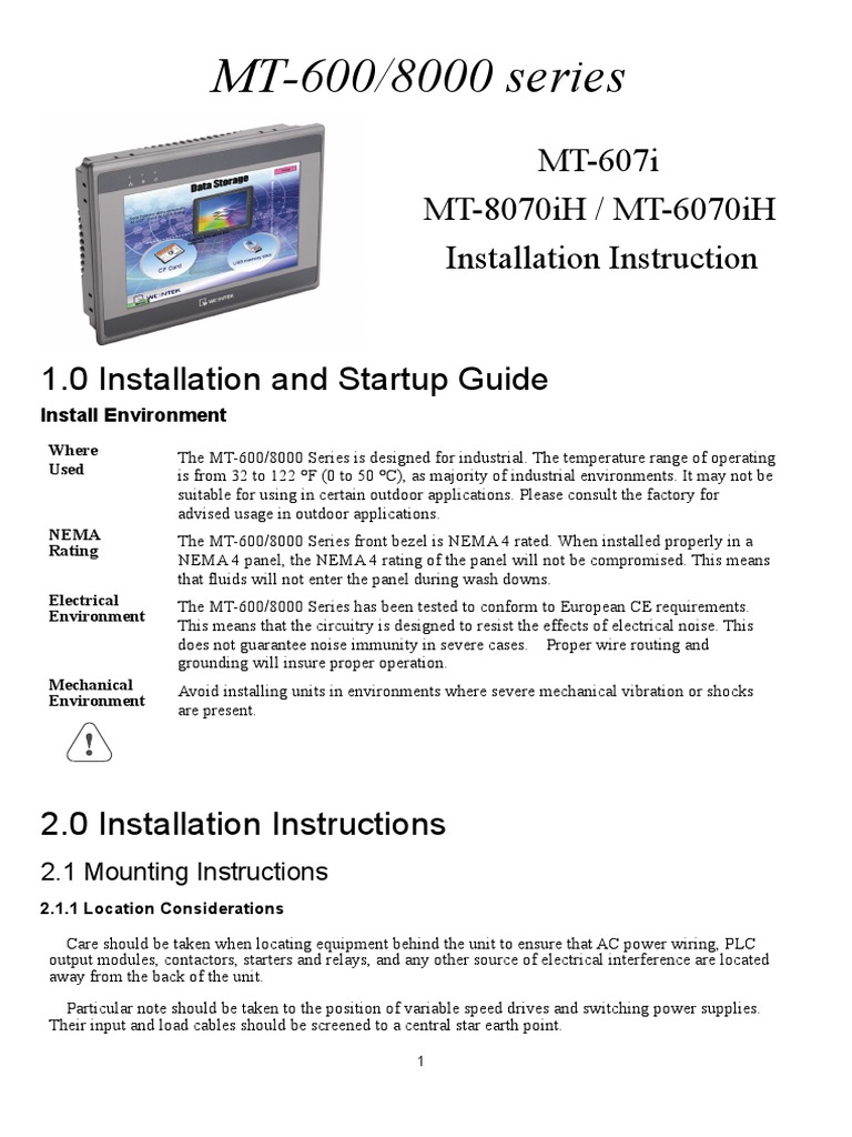 MT6070iH Manual | PDF | Direct Current | Power Supply