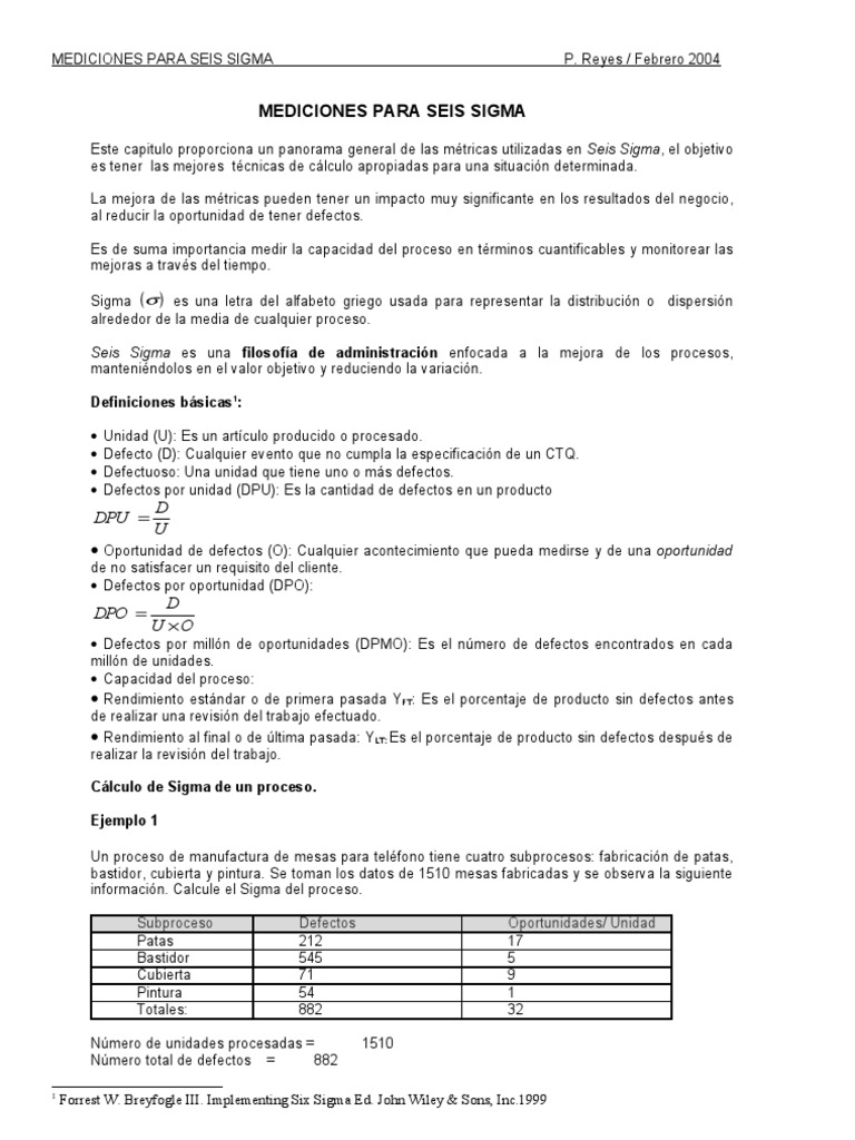 6 SIGMA MedicionesSS | PDF | Six Sigma | Teoría de sistemas