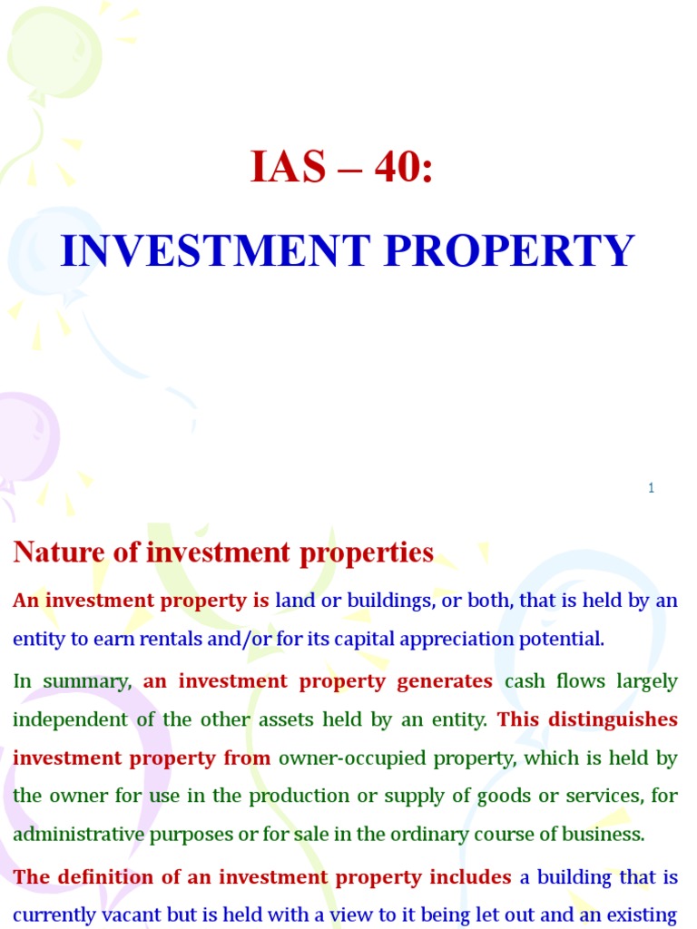 Ias-40 - Investment Property | PDF | Fair Value | Investing