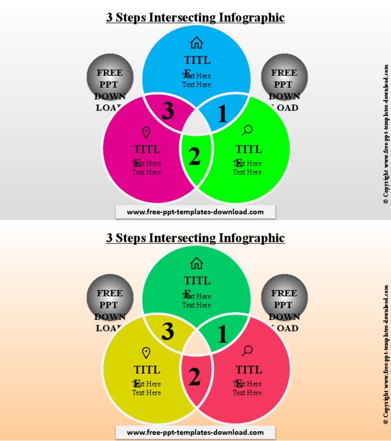 3 Steps Intersecting Infographic | PDF