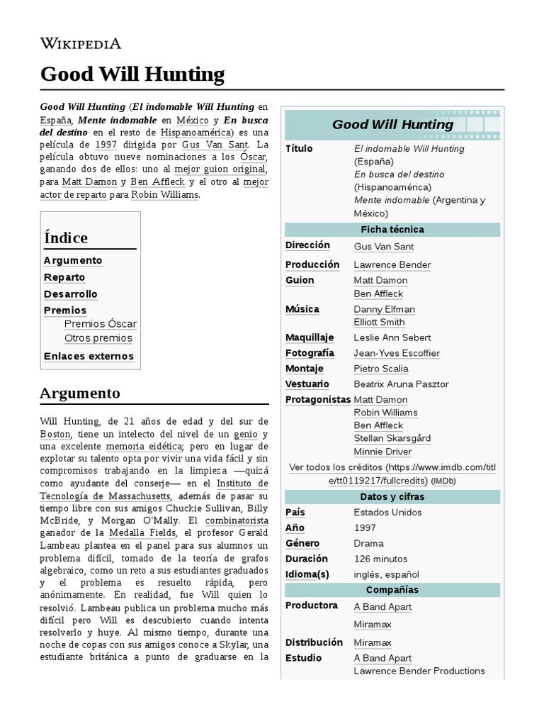 Good Will Hunting | PDF