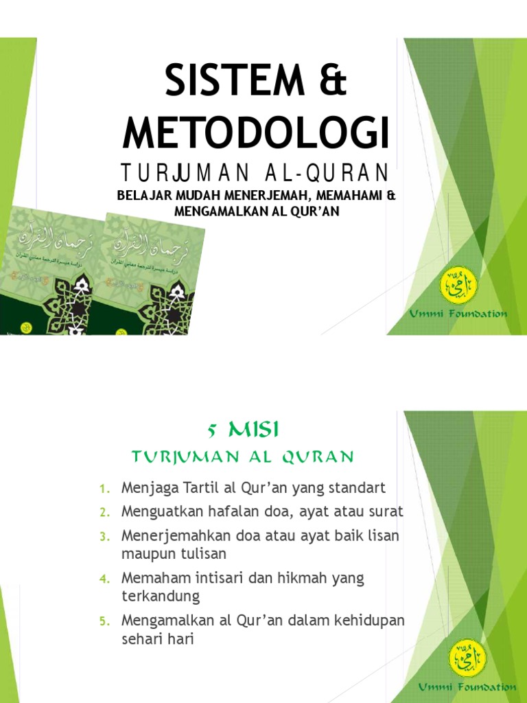 01 Sistem Metodologi Turjuman | PDF