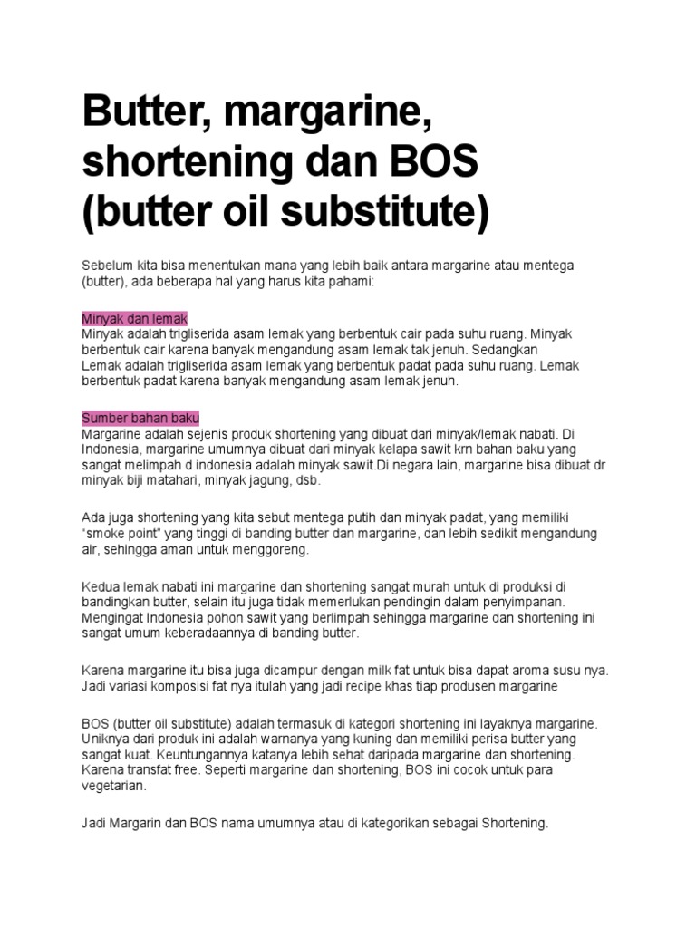 Bos Butter | PDF