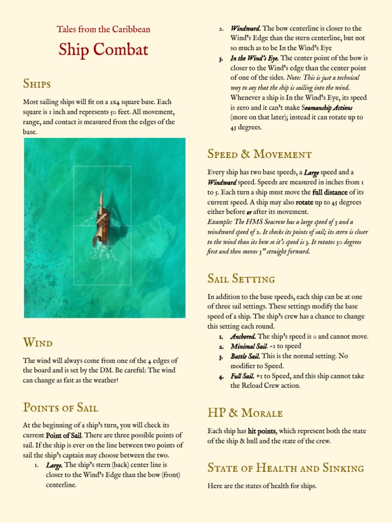 Ship Combat Rules v2 | PDF | Ships | Cannon