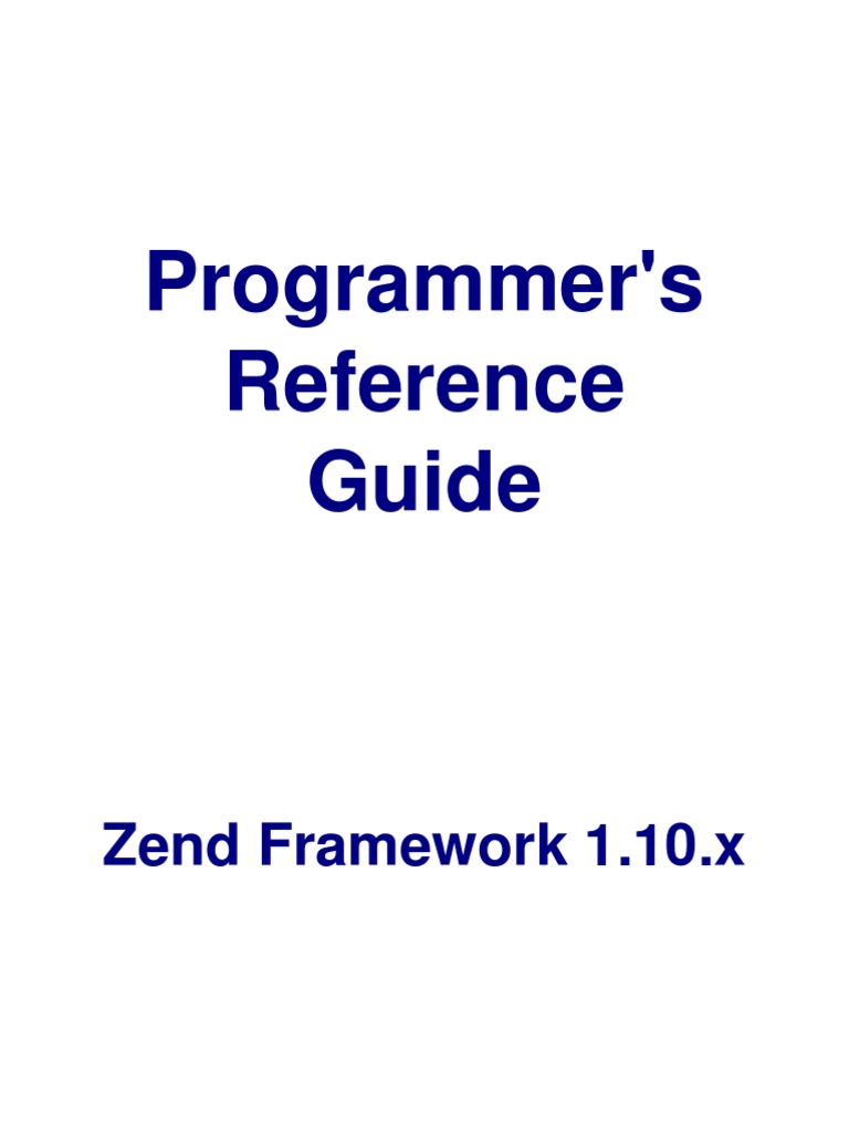Zend Framework 1 10 X En Pdf Method Computer Programming Model 3132