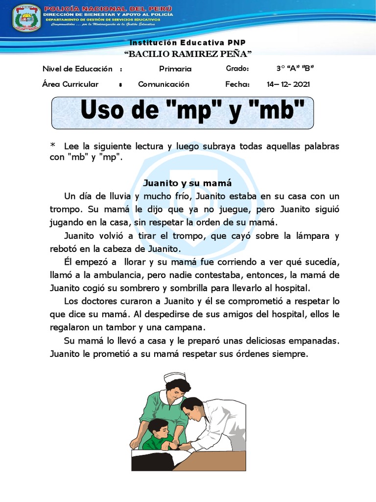 Ejercicios de mp y mb para 3° grado | PDF