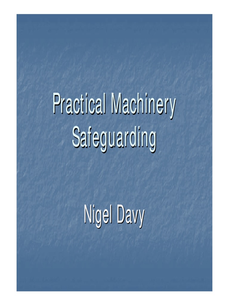Safeguarding | PDF | Safety | Machines