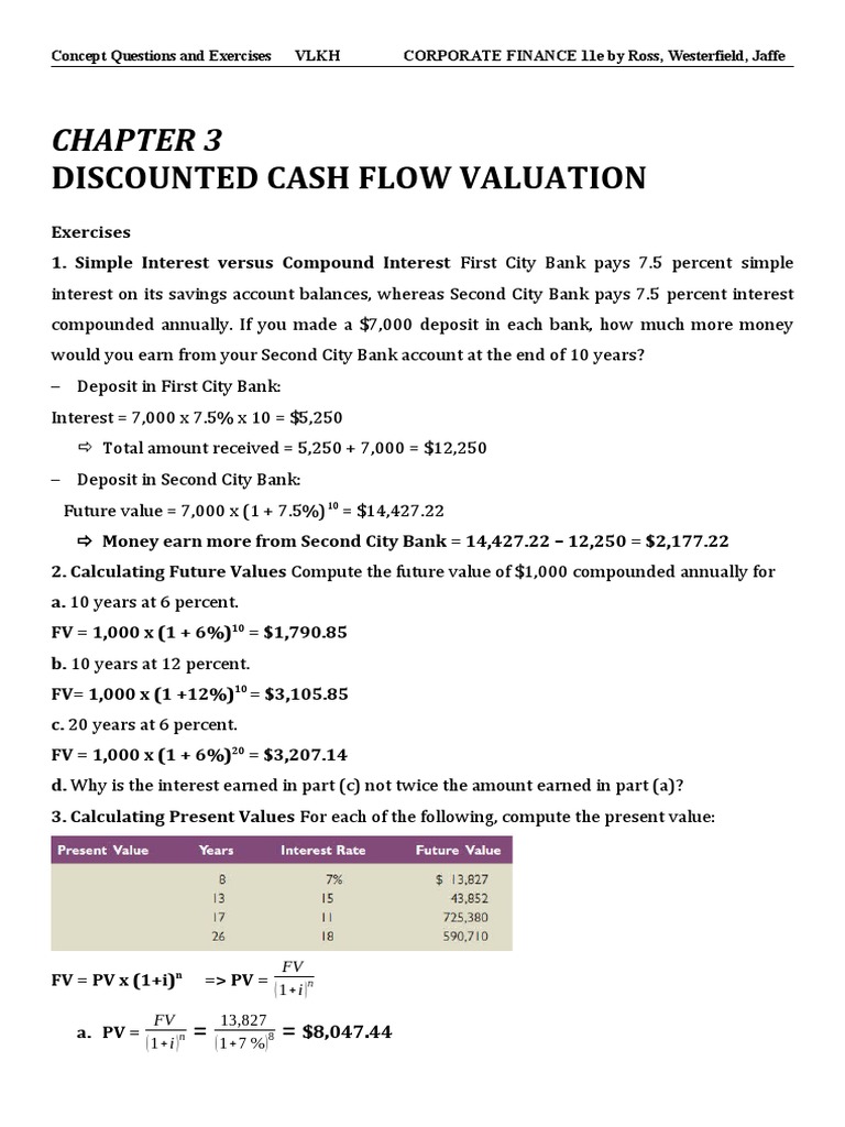 Chapter 3 - Concept Questions and Exercises Student | PDF | Present ...
