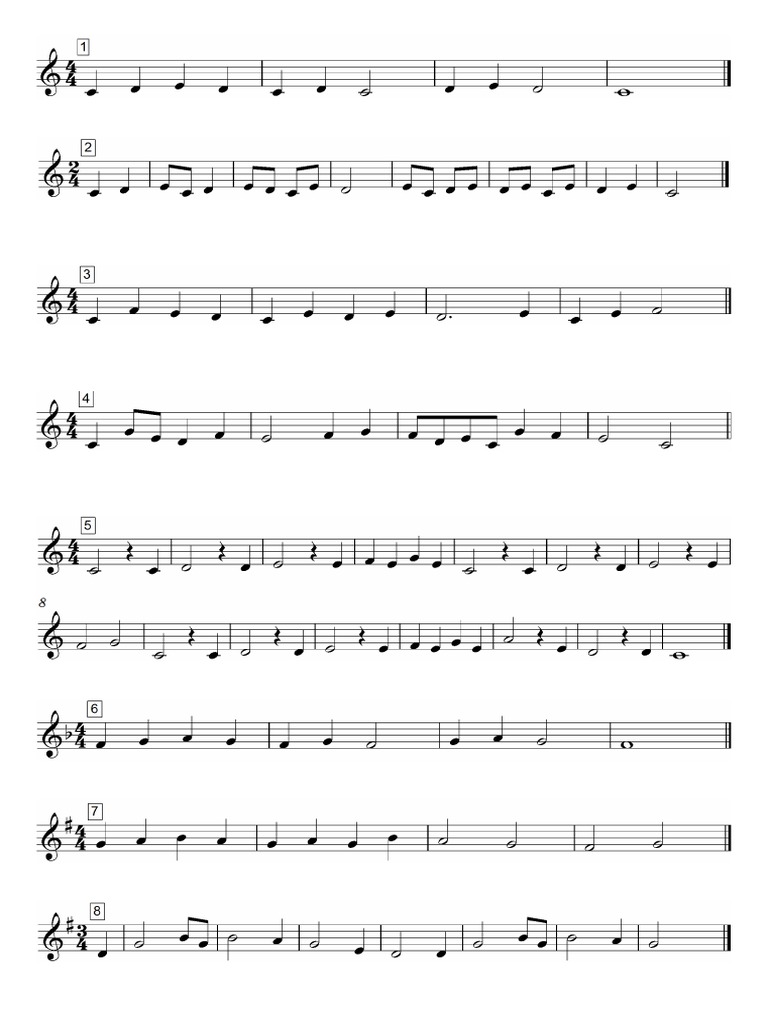 Solfejo Clave de Sol e Fá | PDF