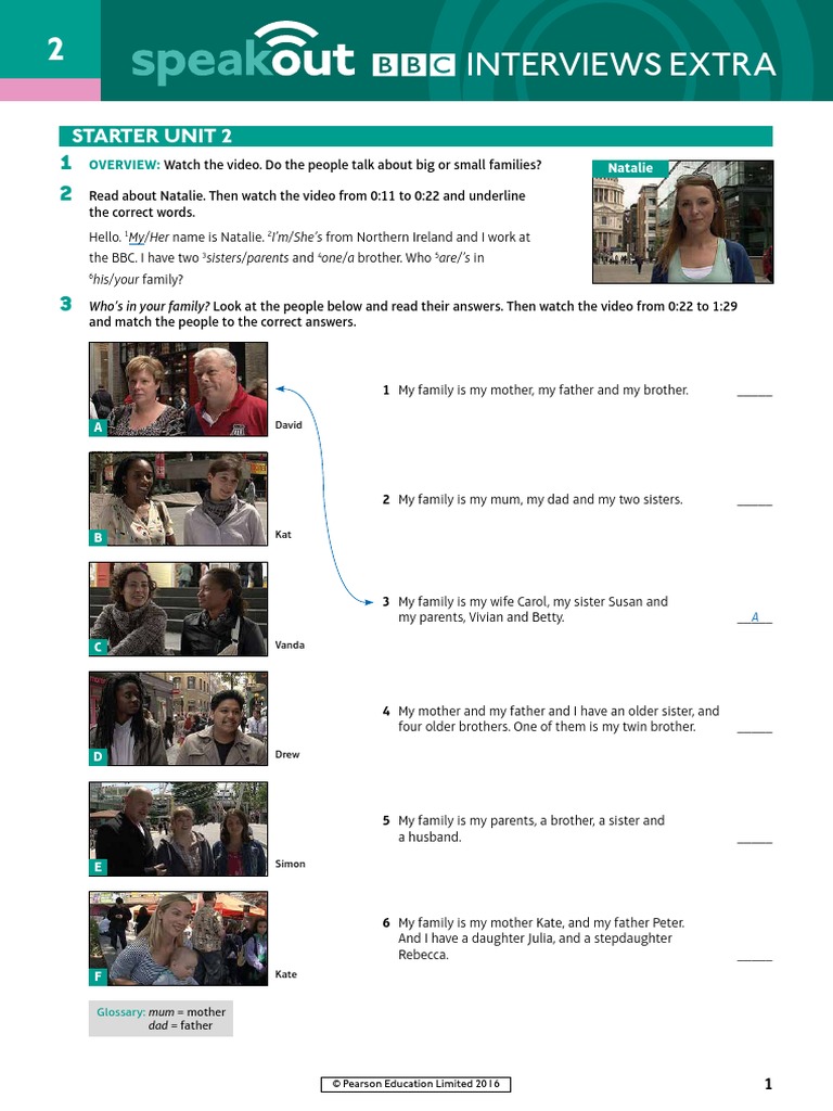 So Stau 2 Interviews Worksheet | PDF | Family | Society