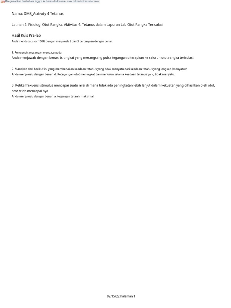 DMS - Acitivity 4 Tetanus - En.id | PDF