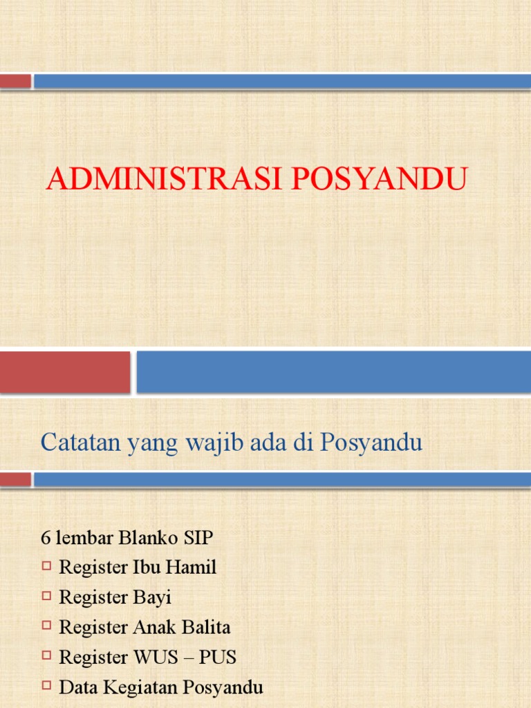 Administrasi Posyandu | PDF