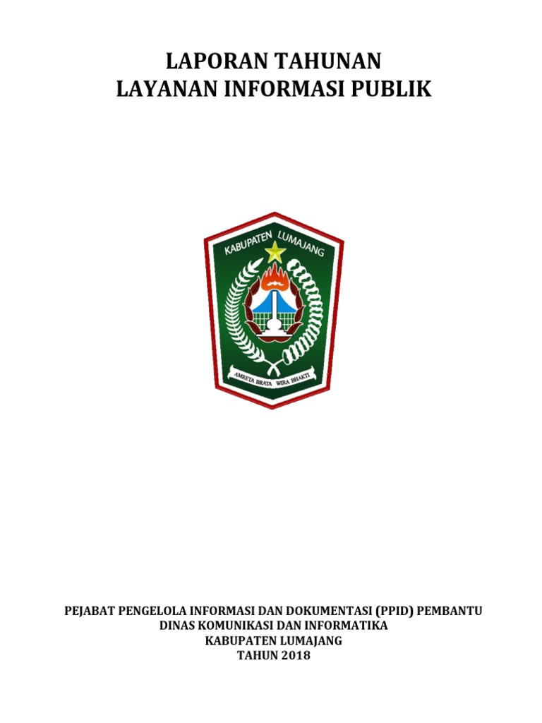 Contoh Laporan Tahunan PPID Pembantu 2018 | PDF
