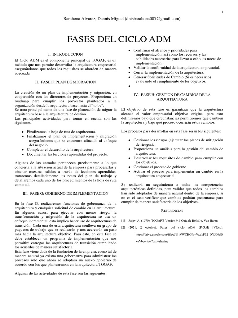 Fases Del Ciclo Adm F, G, H | PDF | Planificación