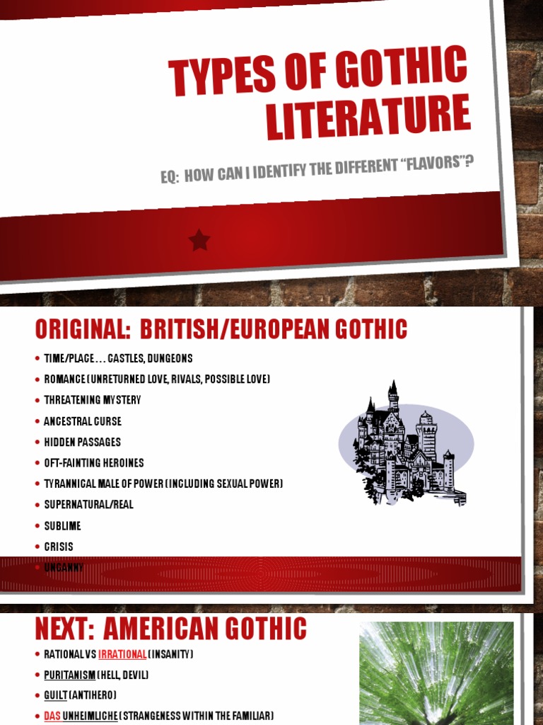 Types of Gothic Literature | PDF