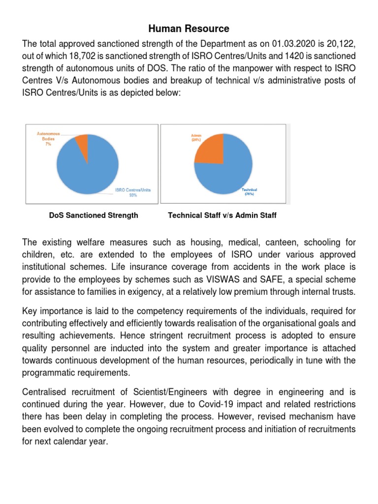 Humanresource Dos Isro | PDF | Human Resources | Recruitment