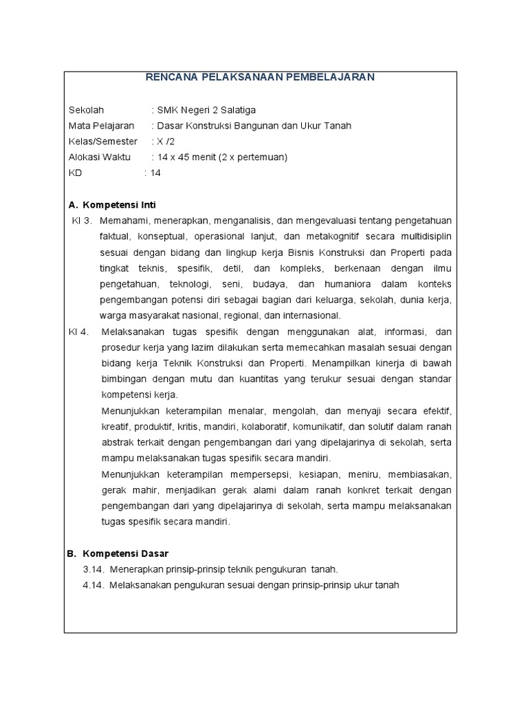 02 - RPP DKB Dan Ukur Tanah - X - Genap | PDF
