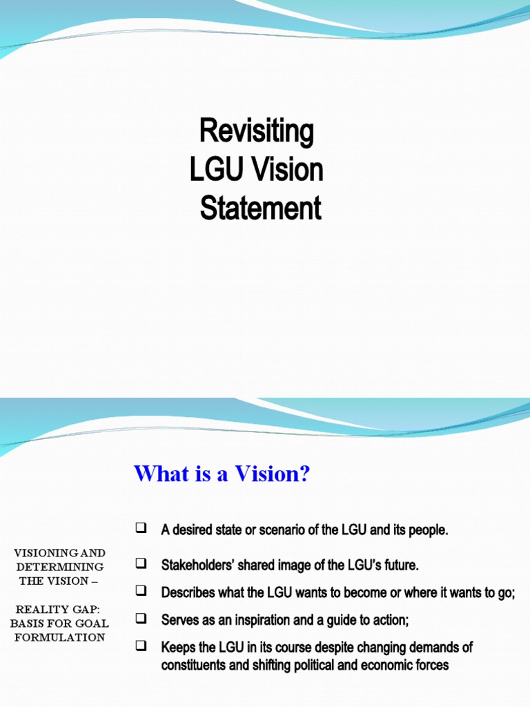 Revisiting LGU Vision Statements | PDF | Health Care | Governance