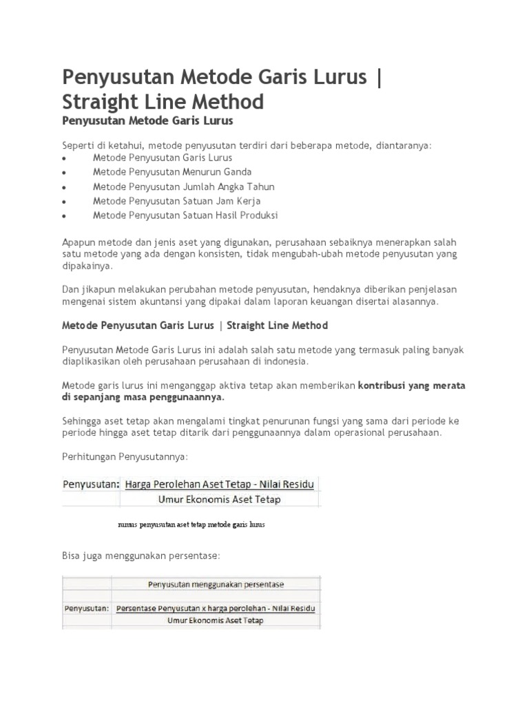 Penyusutan Metode Garis Lurus-1 | PDF | Karier & Perkembangan | Bisnis