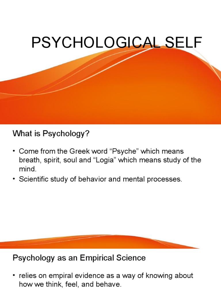 Psychological Self | PDF | Psychology | Mind