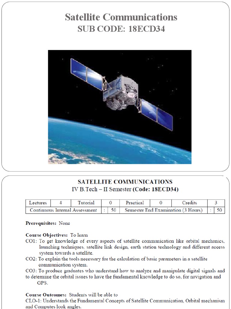 A Brief History of Satellite Communication | PDF | Communications ...