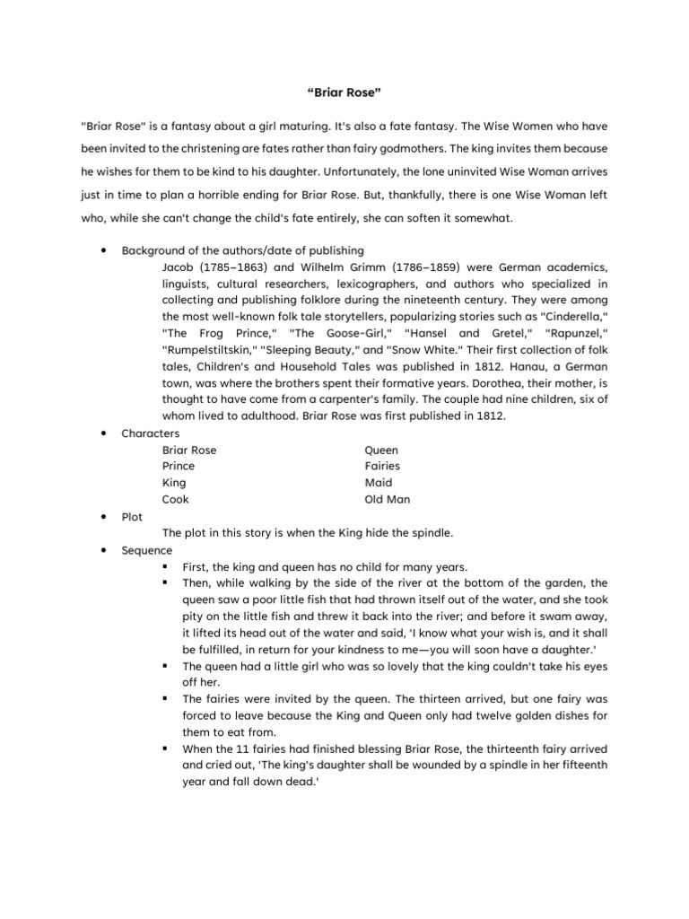 Briar Rose | PDF | Sleeping Beauty | Fairy Tales