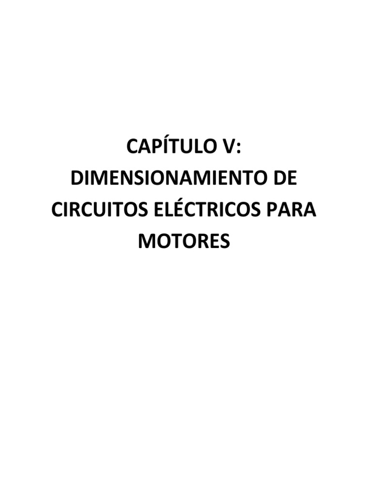 Dimensionamiento de Circuitos para Motores | PDF | Corriente eléctrica ...