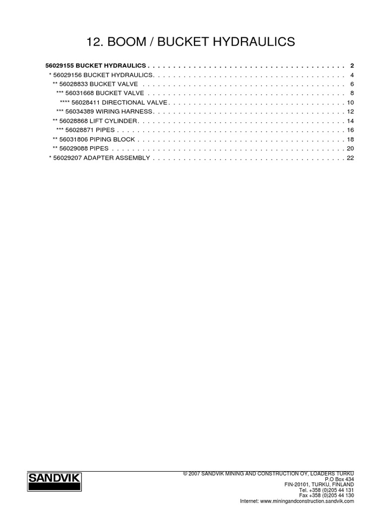 Boom-Bucket Hydraulic lh410 | PDF | Screw | Electrical Connector