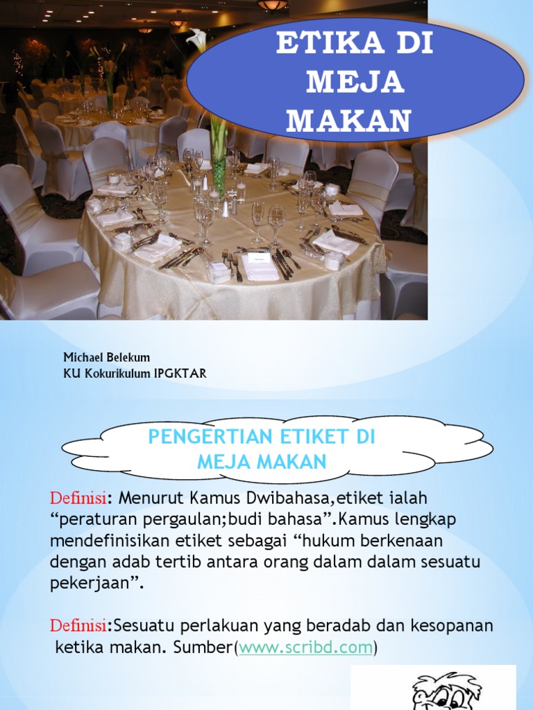 Presentation3 Etiket Di Meja Makan | PDF