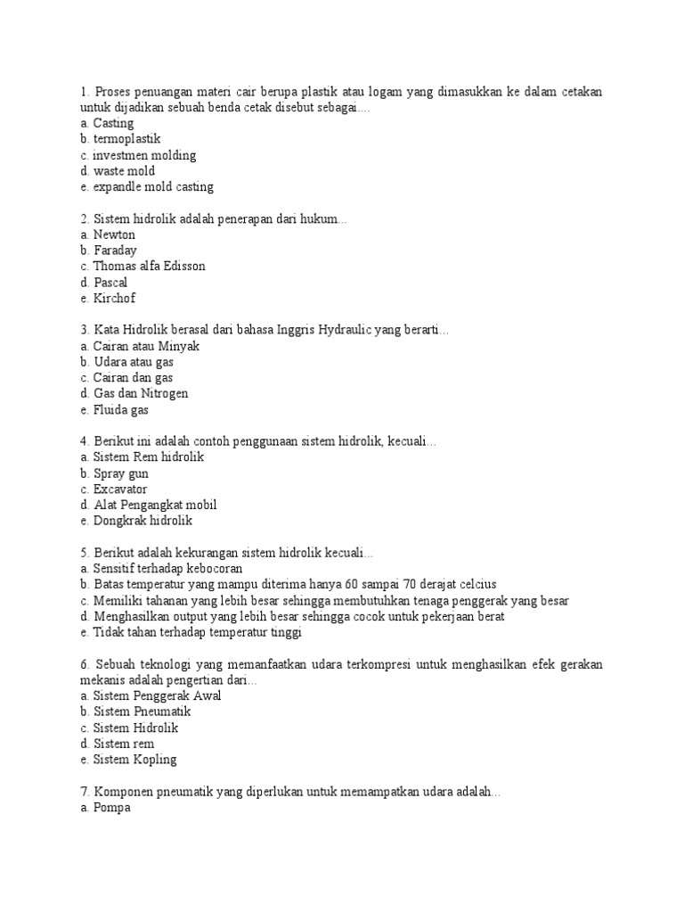 Soal PTS Tdo Sem 2 | PDF