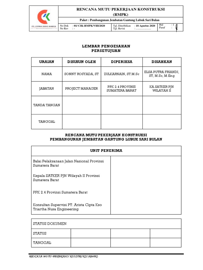 RMPK JG Sari Bulan Rev. | PDF | Teknologi & Rekayasa