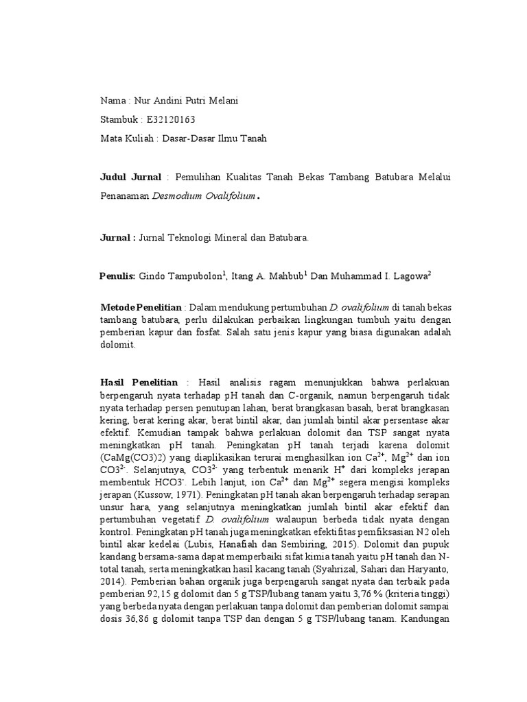 Nur Andini Putri Melani - E32120163 - REVIEW JURNAL | PDF | Griya & Taman | Sains & Matematika