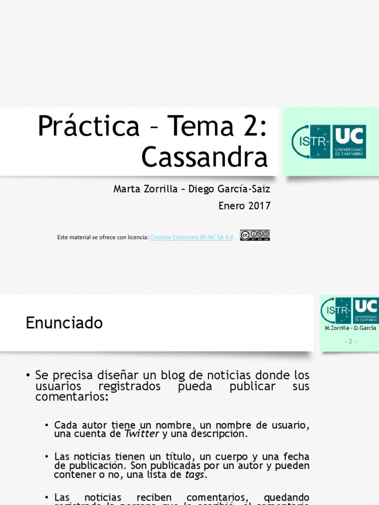 Diseño de Blog en Cassandra: UML y Consultas | PDF | Programación de ...