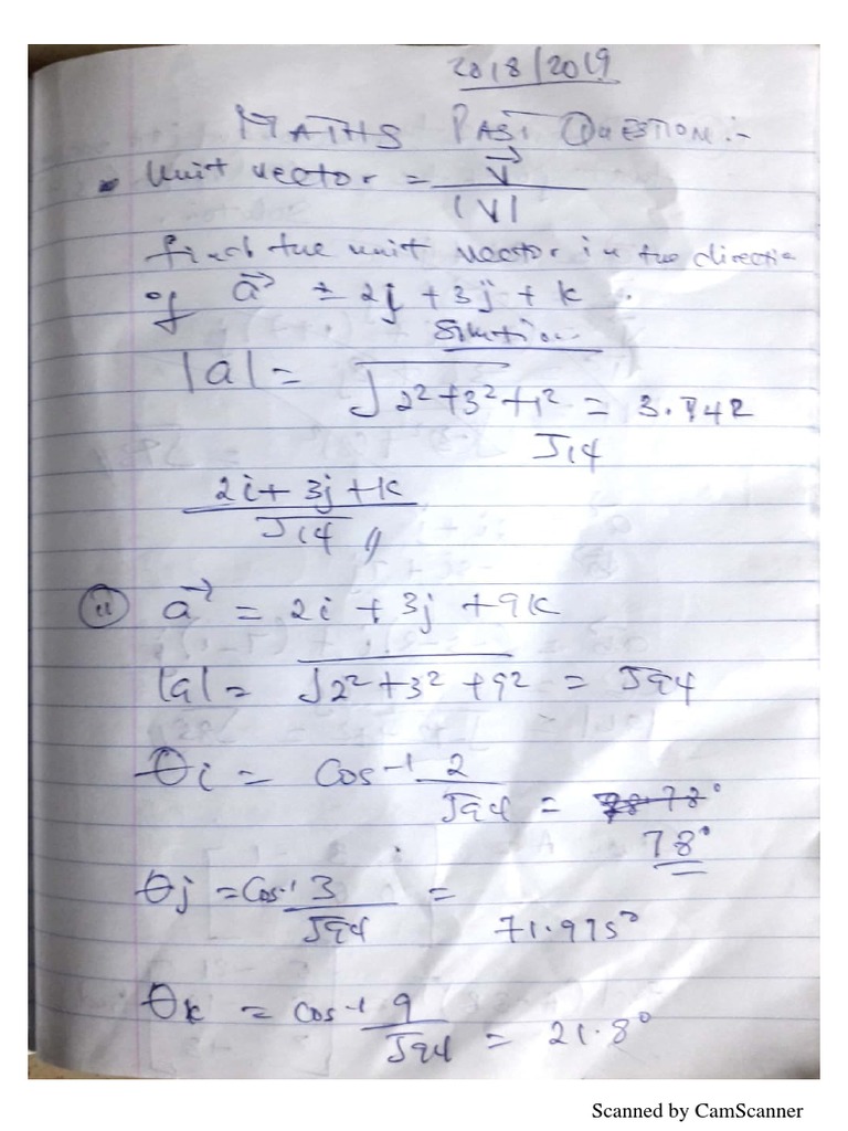 MTH 202 (2018-2019 PQ Solution) | PDF