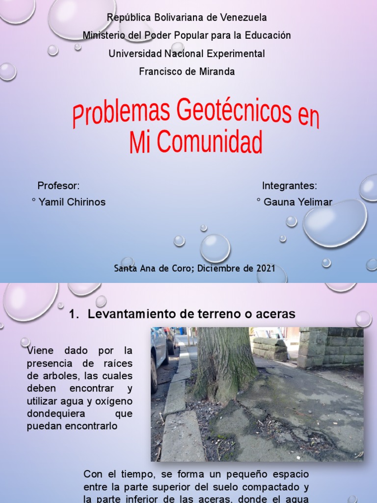 Problemas Geotecnicos en Mi Comunidad | PDF