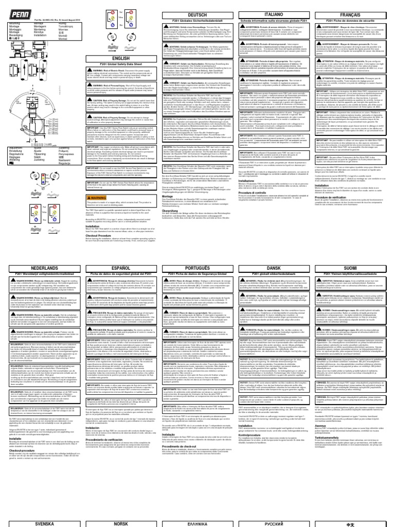 F261KAH-V01C Installation Instructions | PDF