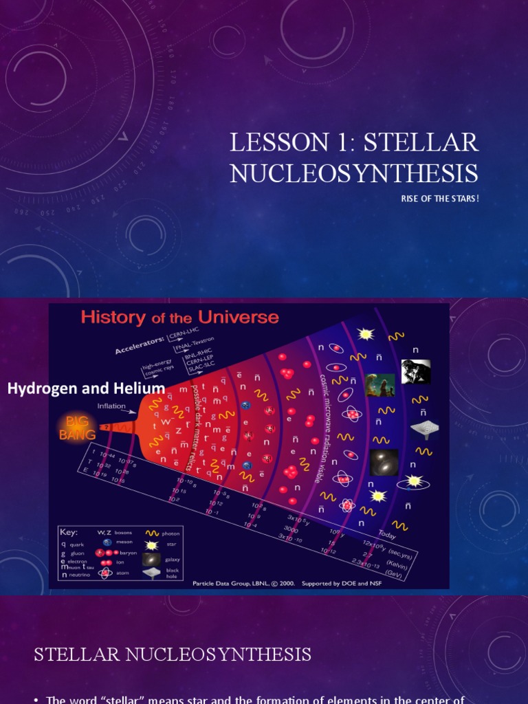 Lesson 1: Stellar Nucleosynthesis: Rise of The Stars! | PDF