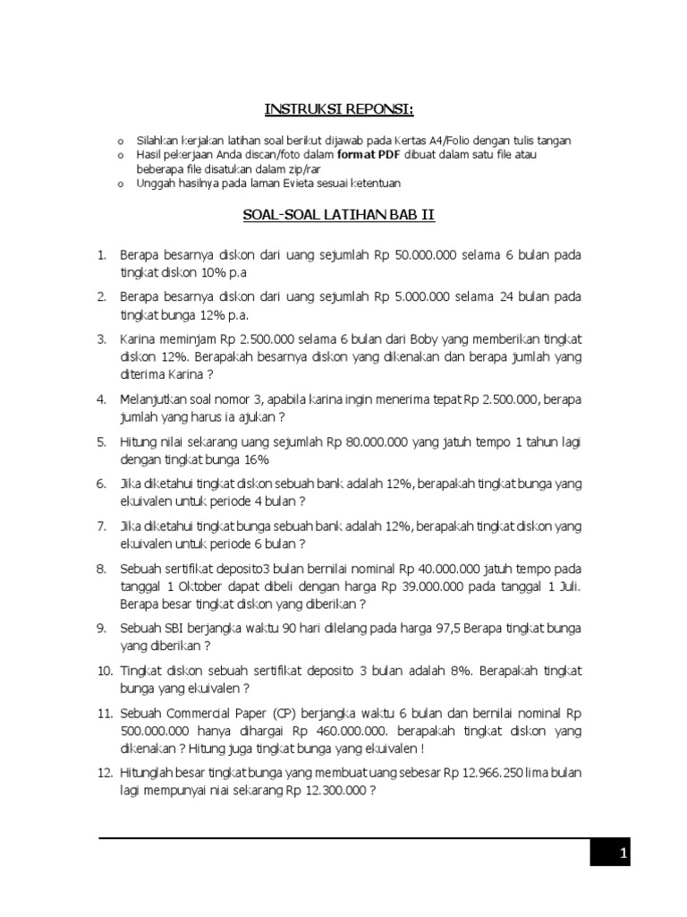 Soal Latihan Bab2 | PDF