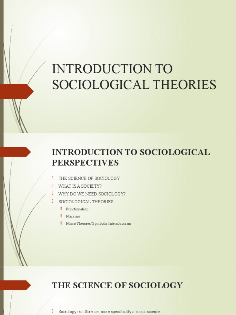Introduction To Sociological Theories | PDF | Sociology | Social Sciences