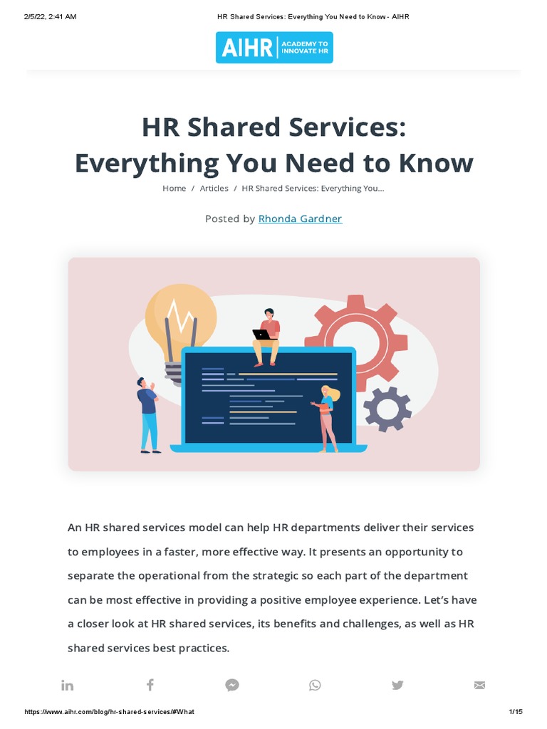 HR Shared Services - Everything You Need To Know - AIHR | PDF ...