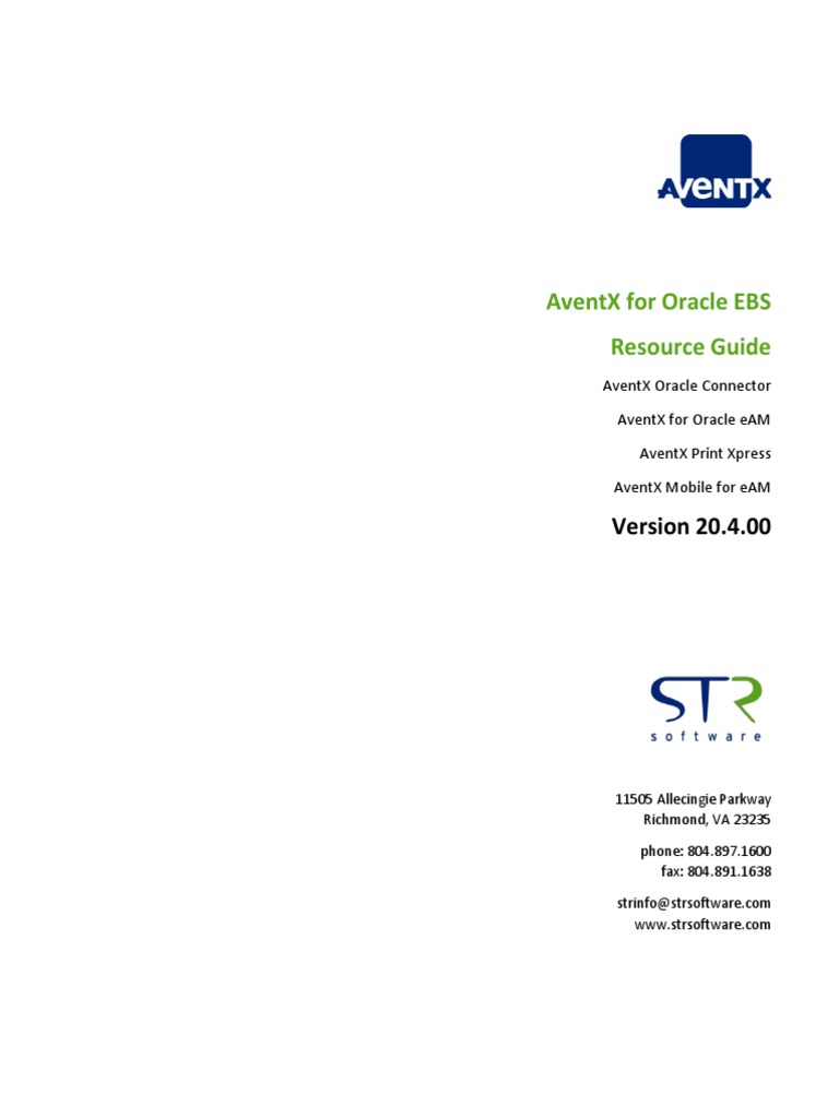 AventX For Oracle EBS Resource Guide 20.4.00 | PDF | Operating System ...