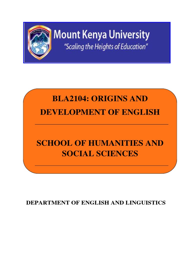 Origins and Development of English | PDF | English Language | Language ...