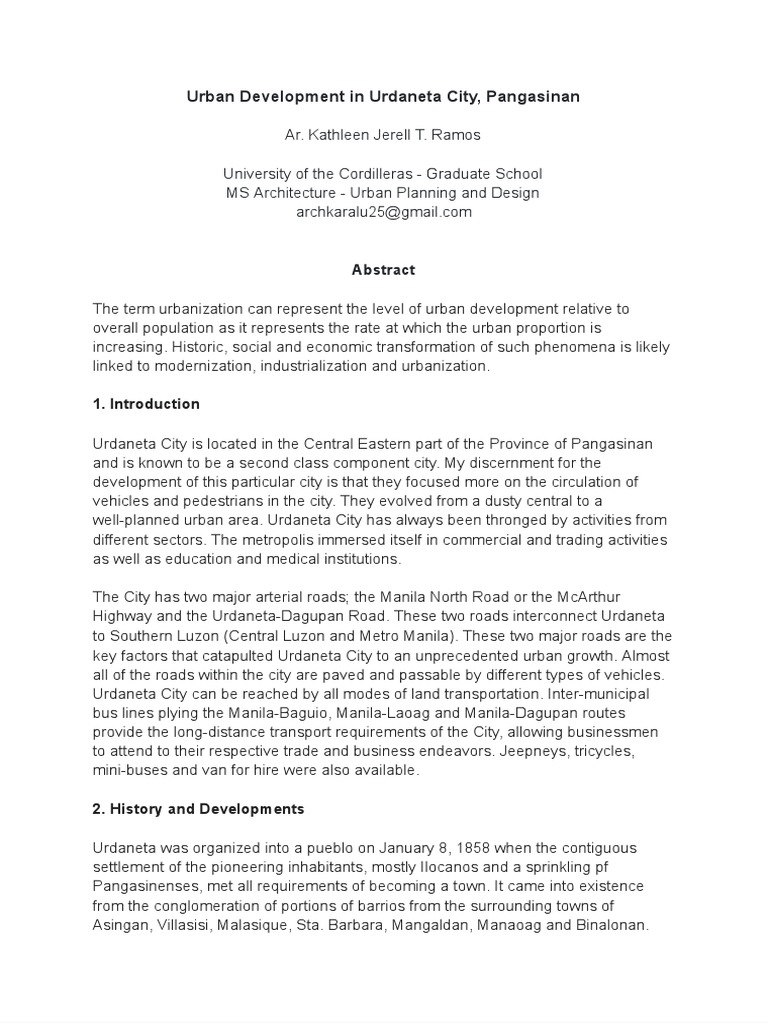 KTR Uc Msar RSW Mt-01 Urbanization Principles | PDF | Urbanization | Economies