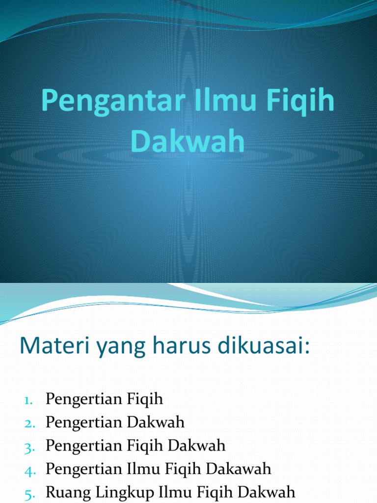 Pengantar Ilmu Fiqih Dakwah (Pertemuan 3) | PDF