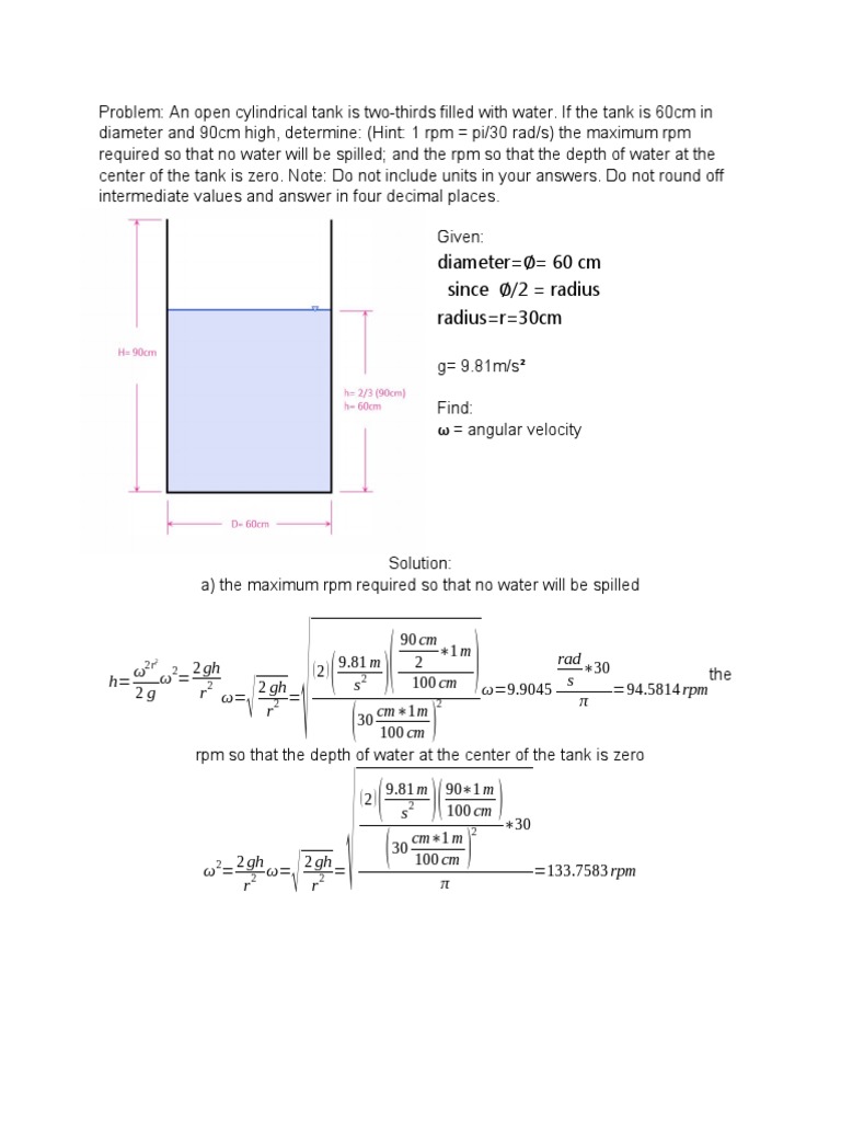 Fluid Sample Problem | PDF | Classical Mechanics | Physical Quantities