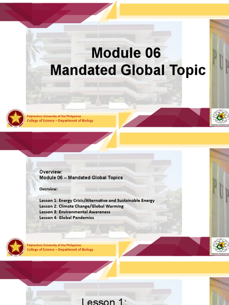 STS Module 6.1 v2 | PDF | Climate Change | Energy Development