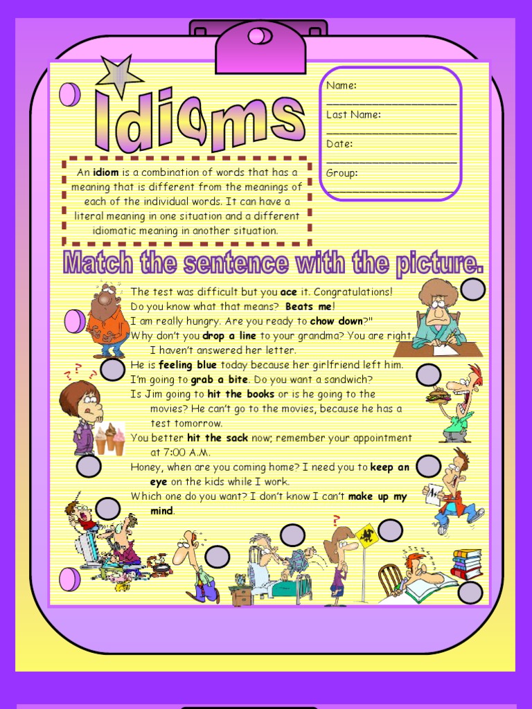 Idioms Matching 1 | PDF | Idiom